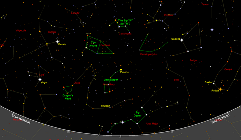 Night Sky Map for December 2023: Rotation of the Stars | Almanac.com